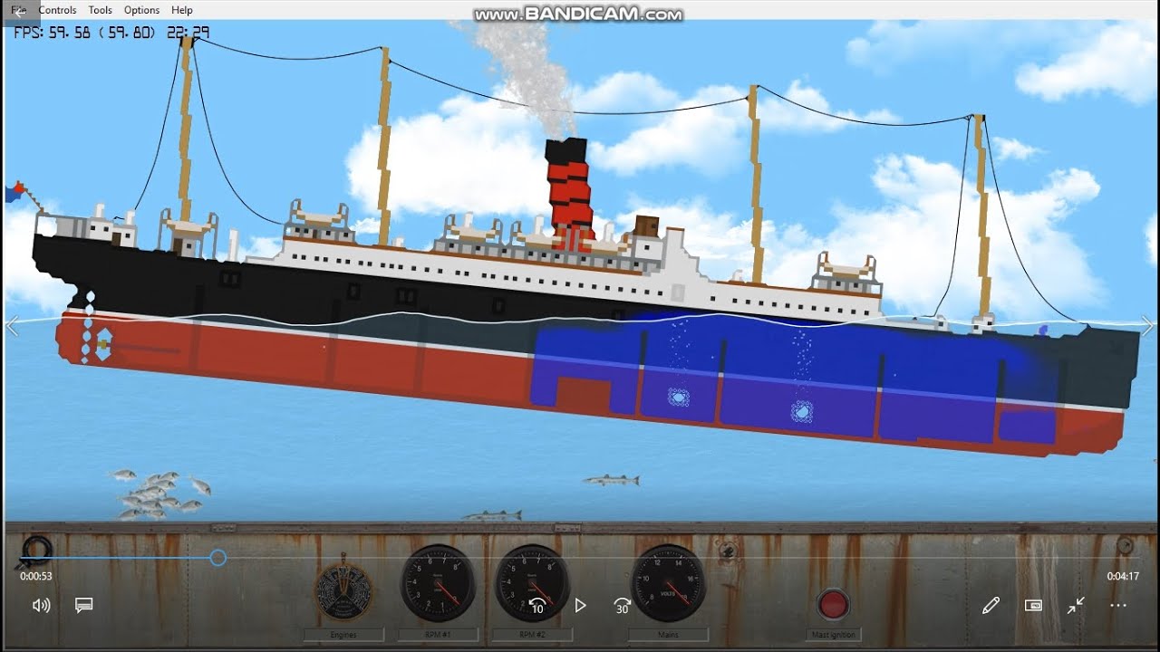 RMS Carpathia Sinking - Floating Sandbox - YouTube