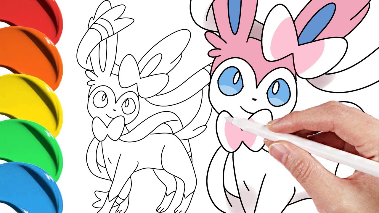 How To Draw pokémon Sylveon / ipad drawing, coloring - YouTube