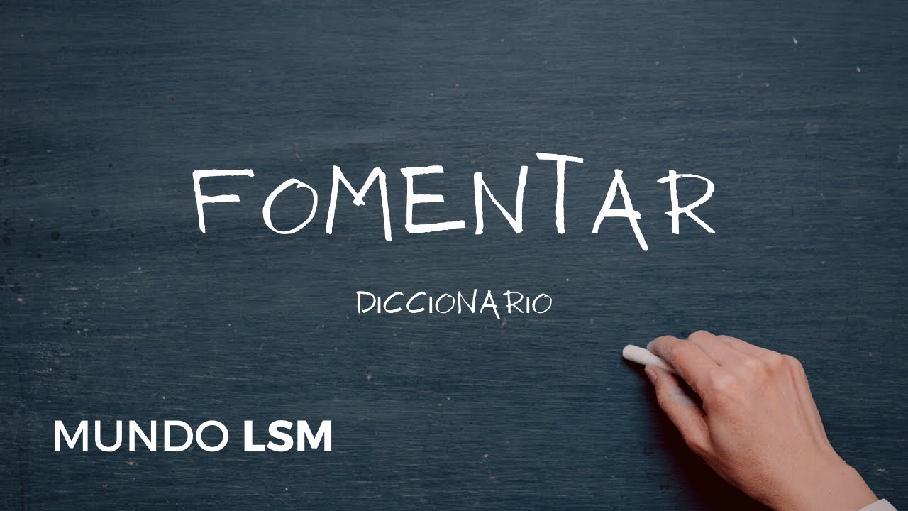 CÓMO DECIR "FOMENTAR" EN LSM - YouTube