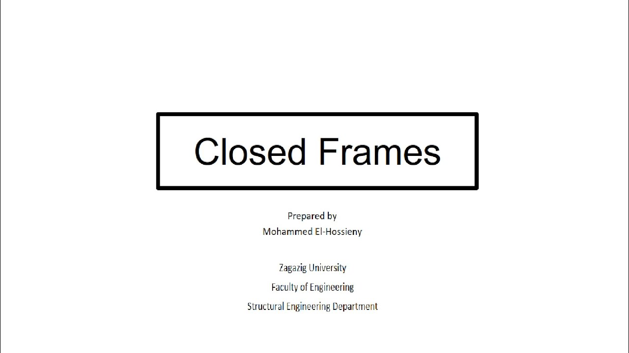 Closed Frames - YouTube