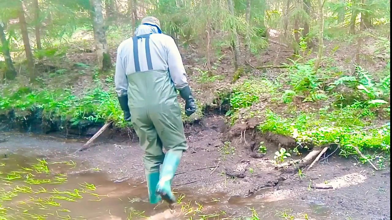 Budget waders in mud - YouTube