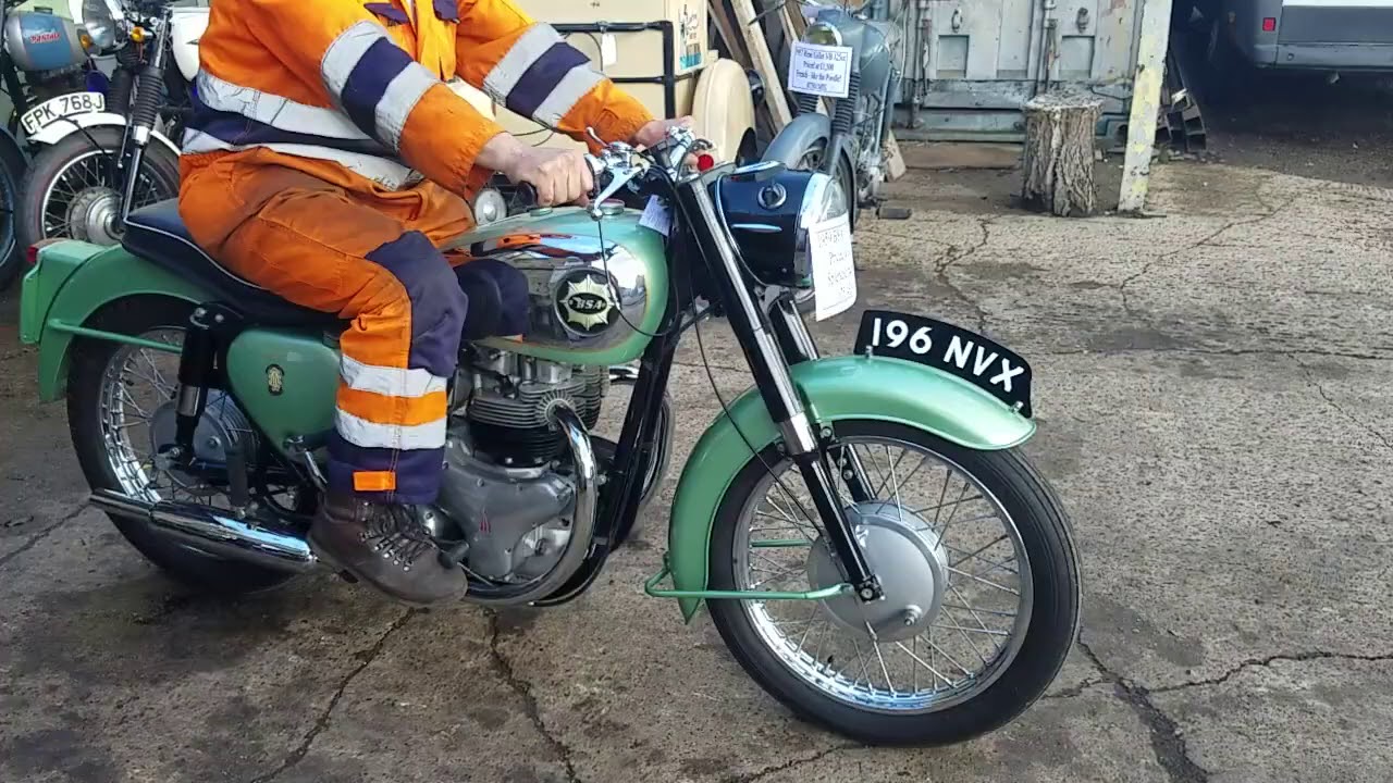 1959 BSA A7SS 500 cc at Andy Tiernans #07514BSA - YouTube