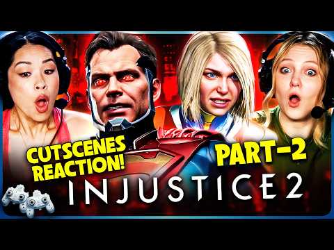 INJUSTICE 2 CUTSCENES (Part 2/2) REACTION! | Alli & Vivian