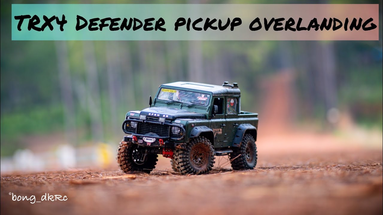Trxxas TRX4 overlanding Defender pickups Rc car scale 1/10 - YouTube