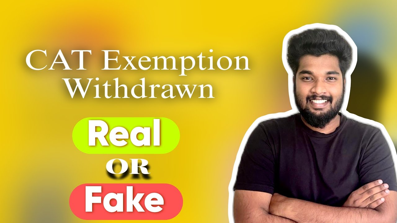 CAT Exemption & LAW Exemption - Most Important Video - YouTube