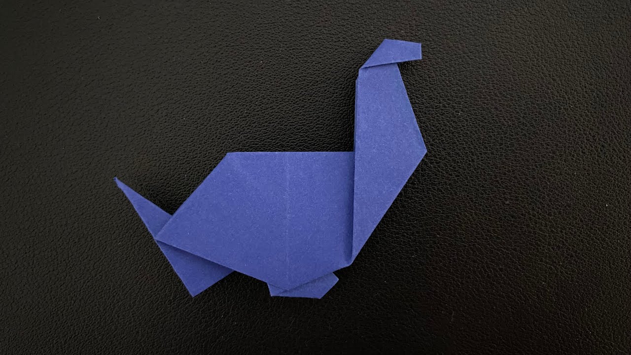Cómo hacer un DINOSAURIO en ORIGAMI 🦖 | Brontosaurus de Papel - YouTube