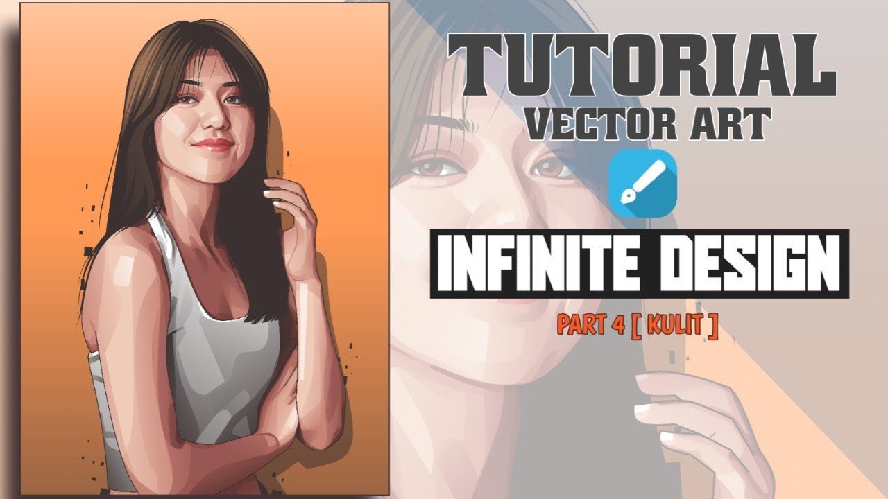 Tutorial vector art part 4 ( kulit ) || infinite design - YouTube