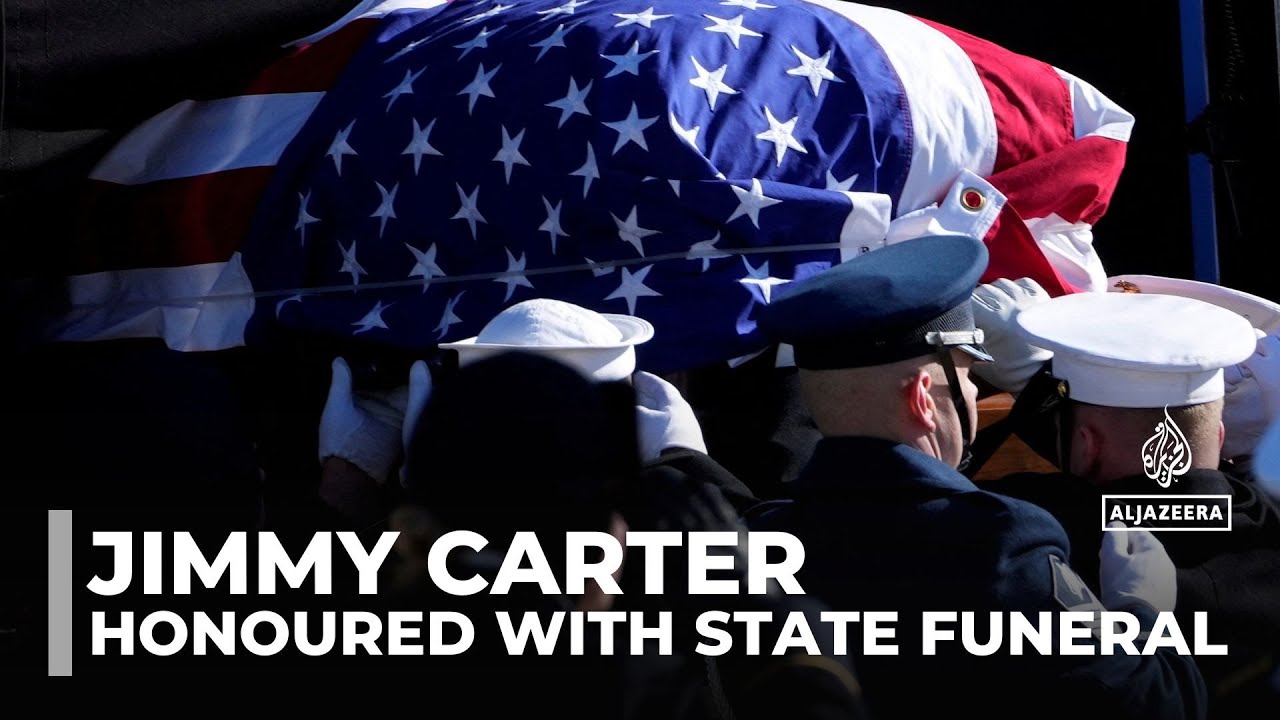 Jimmy Carter honoured with state funeral in Washington, DC - YouTube
