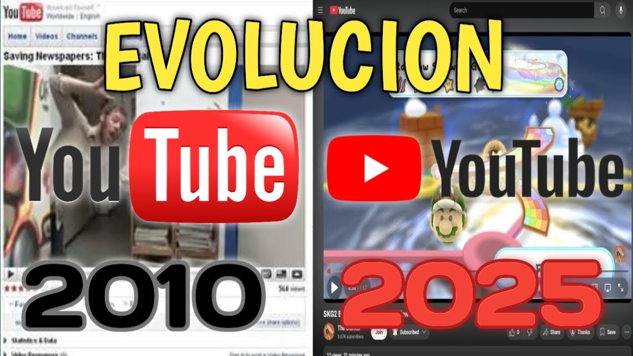 EVOLUCION DE YOUTUBE 2010-2025 Desde Youtubers Hasta Polemicas ...