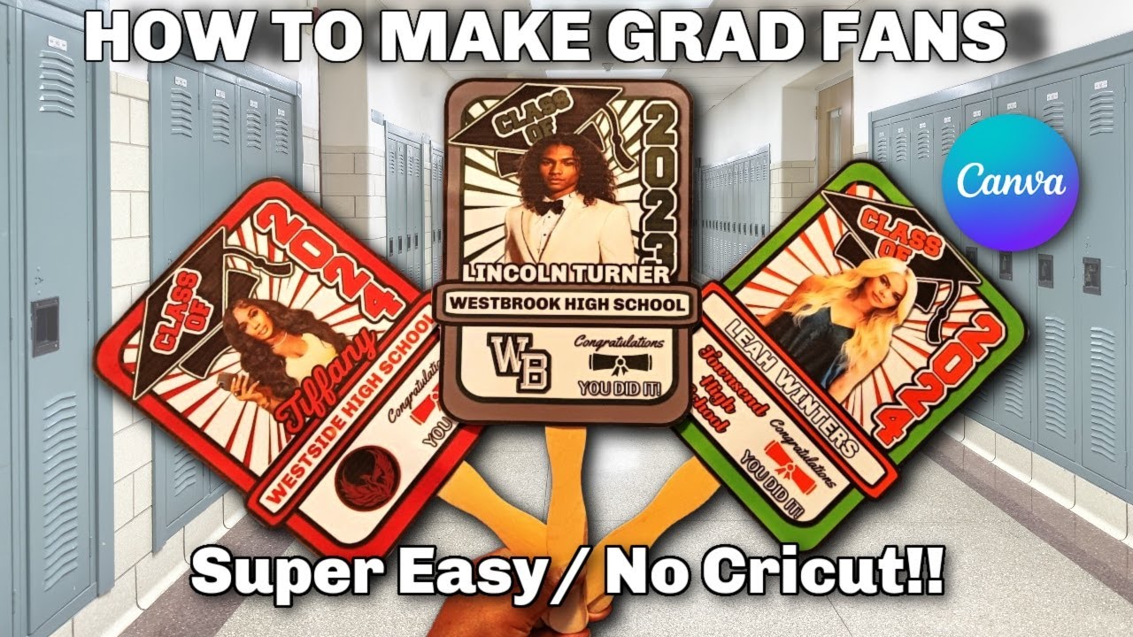 EASY GRADUATION FAN TUTORIAL/ GRADUATION 2024/ SUPER EASY !! NO CRICUT ...