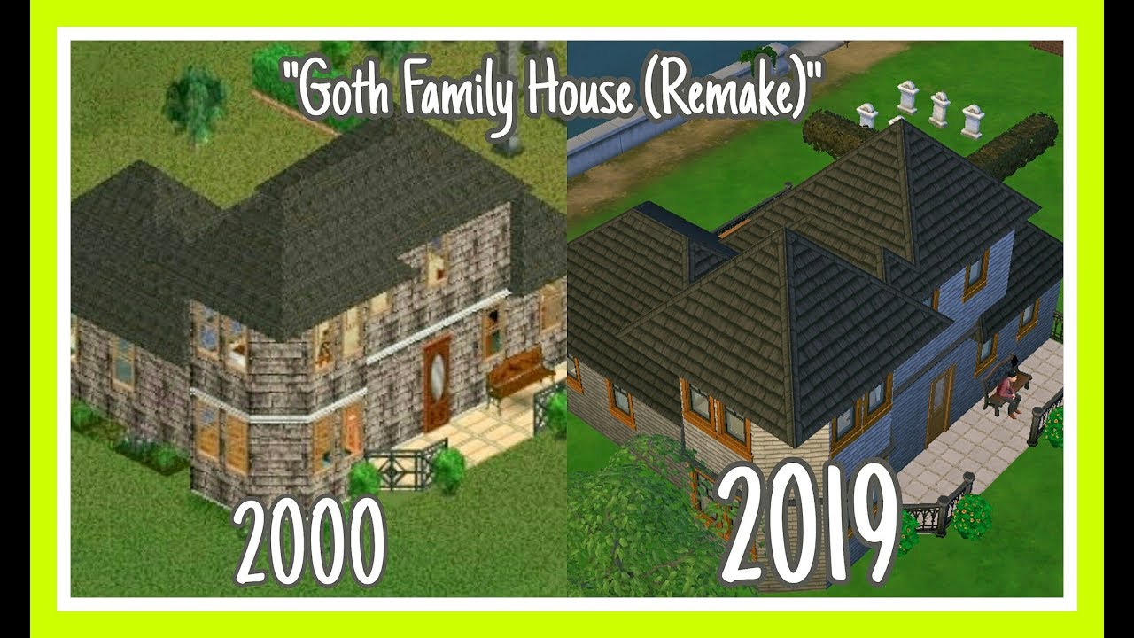 "GOTH FAMILY HOUSE" From The Sims 1 Remake \\ The Sims 4 : Speed Build ...