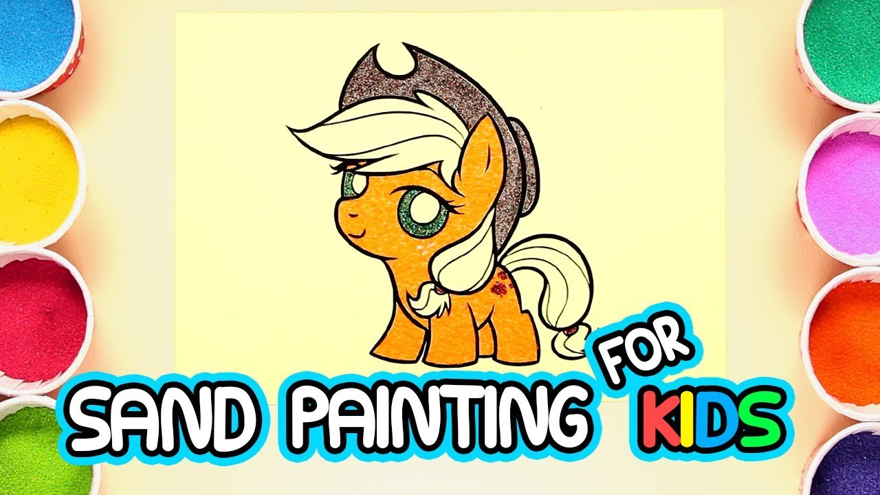 My Little Pony Applejack Sand Painting | How to Make Sand Painting ...