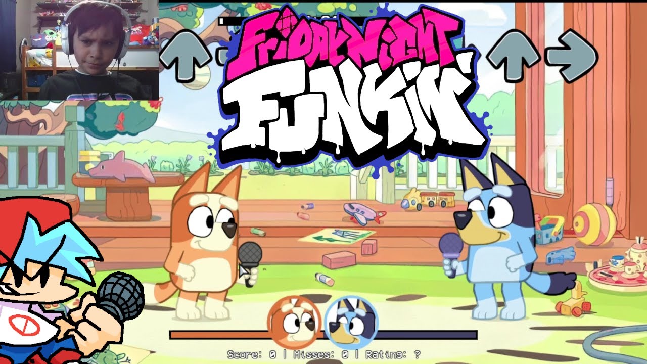 FNF Smile Song Bluey & Bingo - YouTube