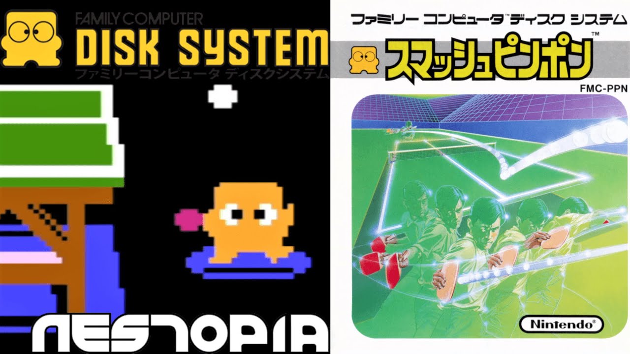 Smash Ping Pong (1987) Famicom Disk System (FDS) Gameplay in HD ...