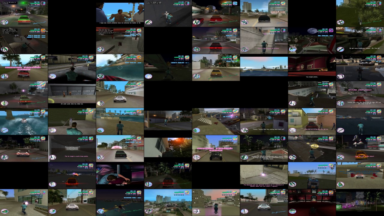 GTA Vice City Walkthrough (All missions at the same time) - YouTube