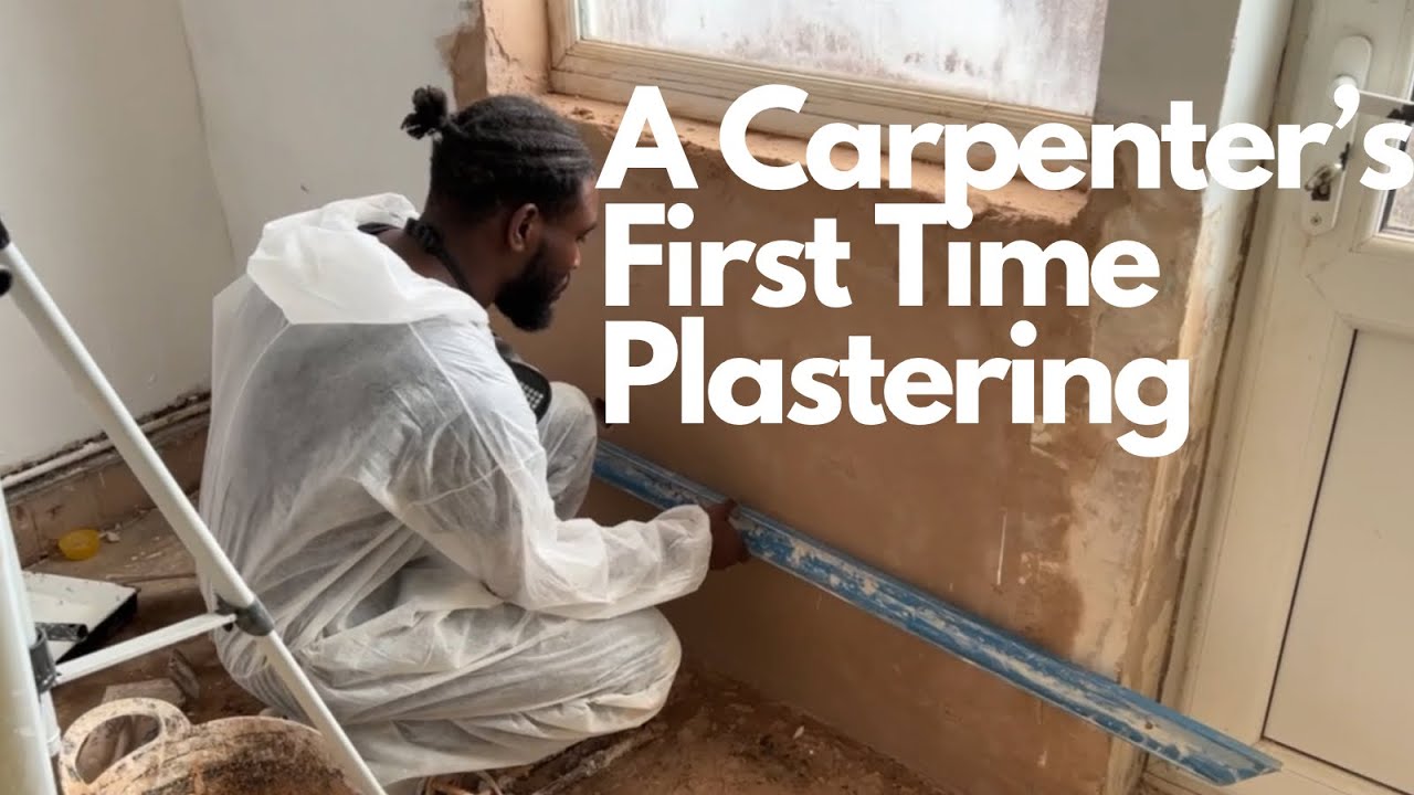 A Carpenters first time plastering - YouTube