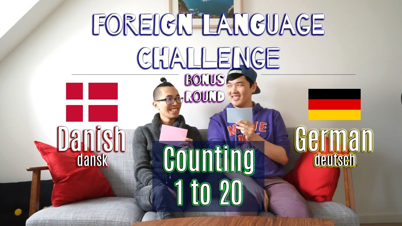 Danish vs. German - Learning to Count to 20 - Bonus Foreign Language ...