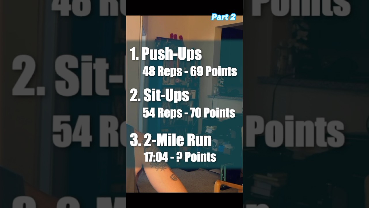 Pt. 2 of trying the APFT. Not thrilled with my run time! #pushup # ...
