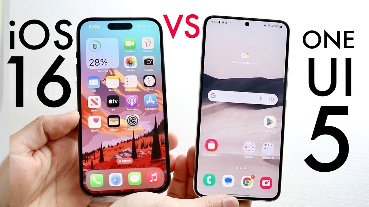 Samsung One Ui 5 Vs Ios 16 Comparison Youtube
