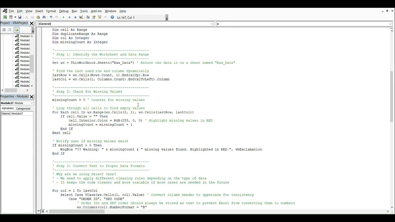 Supply Chain Analysis with VBA Automation 93 Case Study Automating Data Cleaning - YouTube