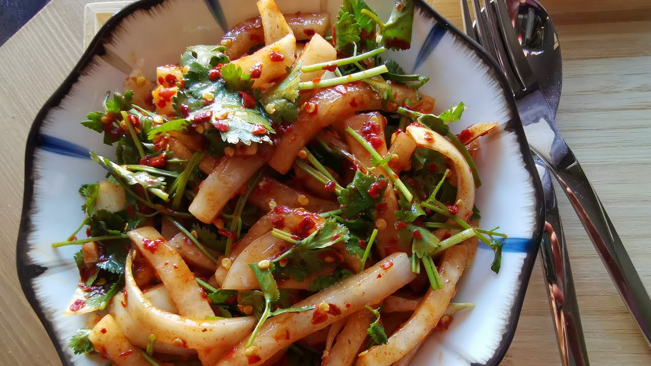 辣萝卜 | korean style kimchi ，radish makes it more crunchy... - YouTube