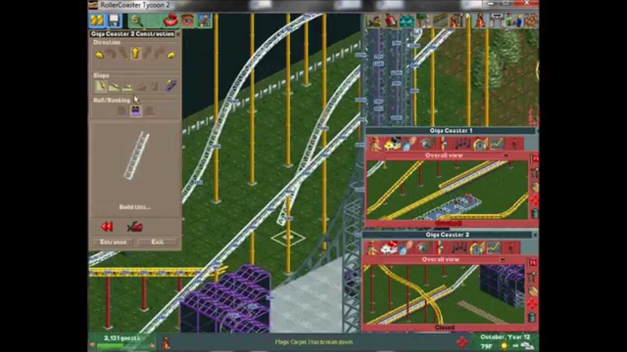 RCT2 Six Flags Nave ep.15 Good Luck and Bad Luck - YouTube