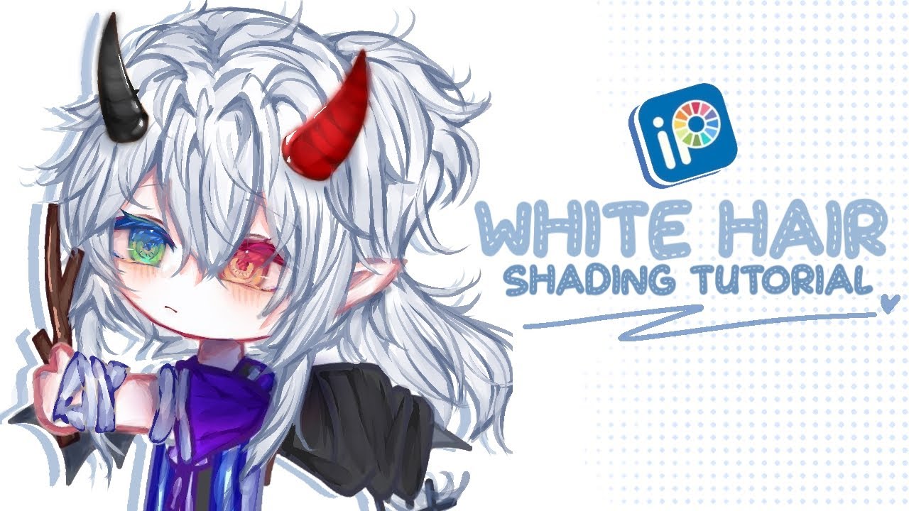 White hair shading tutorial | Gacha Edit Tutorial - YouTube