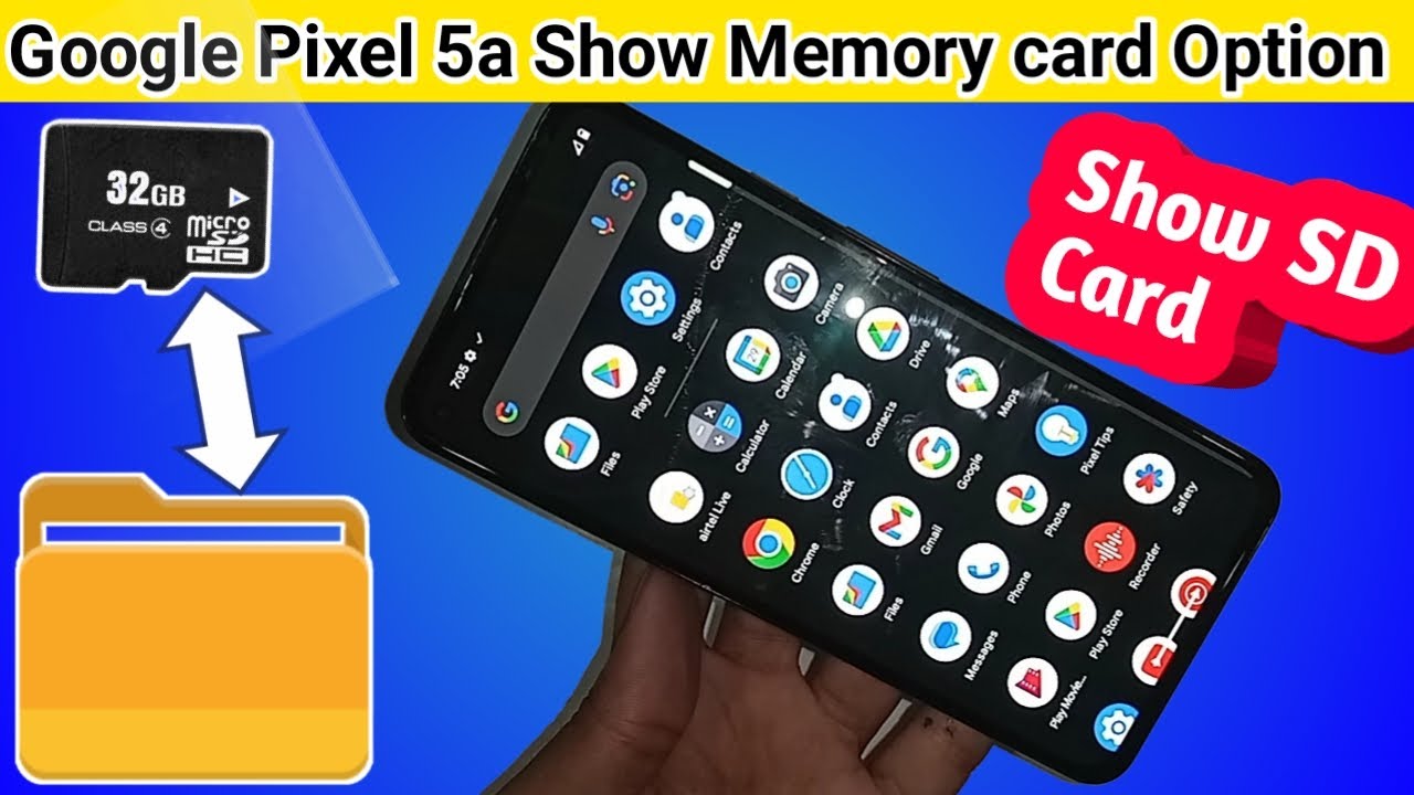 Google pixel 5A Show SD card or Memory card Option - YouTube