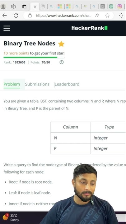 Sql Hacker Question Binary Tree Part 1 Python Sql Coding Javascript 6280