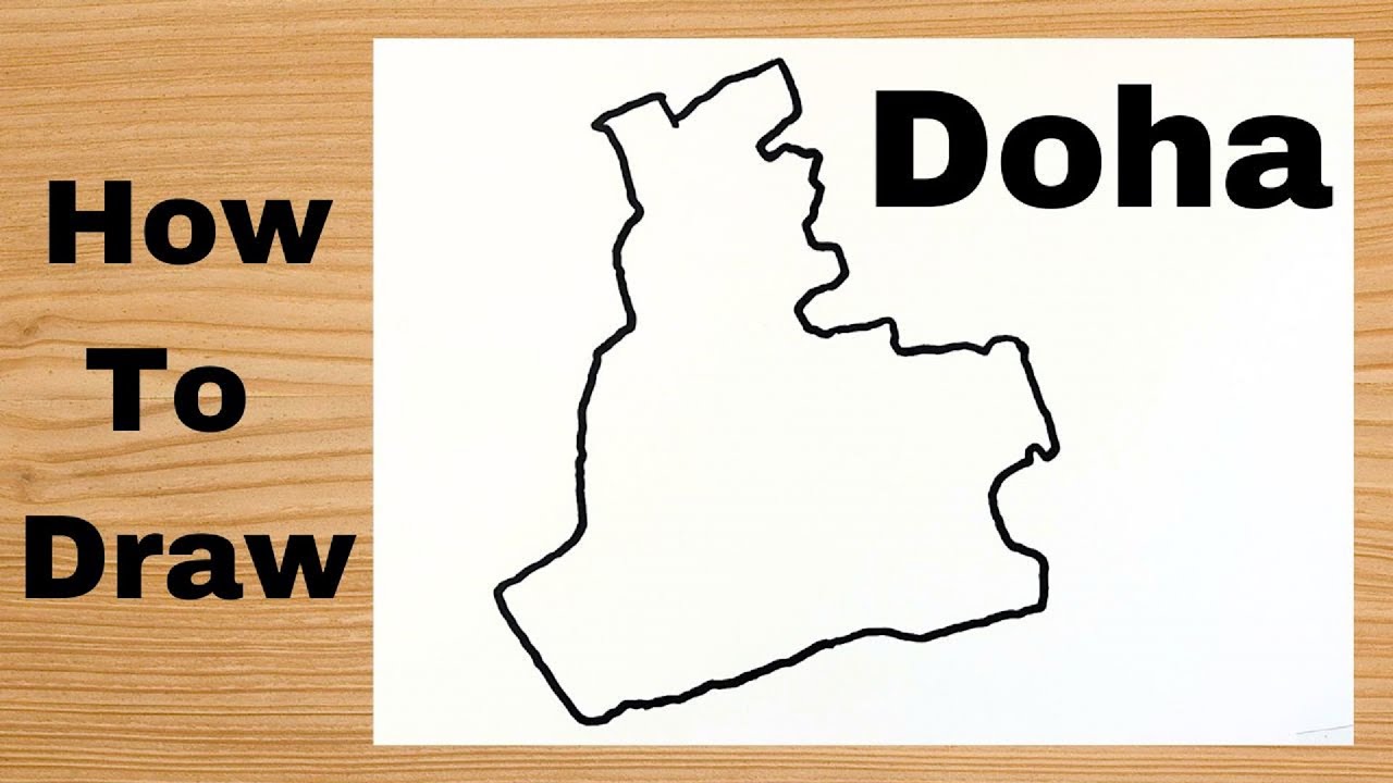 Drawing Doha Capital Map - Qatar - YouTube