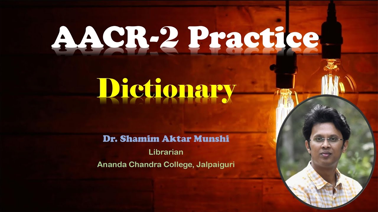 How to Prepare Dictionary (Card Catalouge) With AACR-2_Class: 14 ...