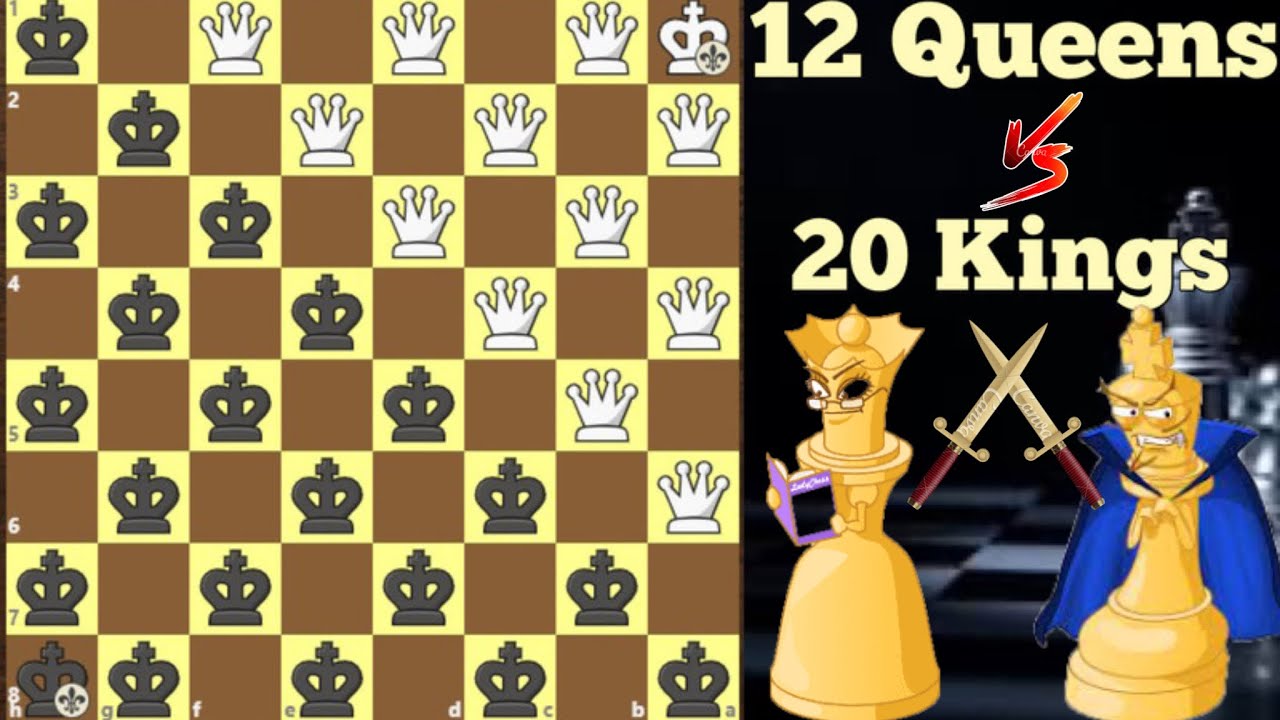 12 Queens Vs 20 Kings The Best Defence 😎/ Fairy Chess - YouTube