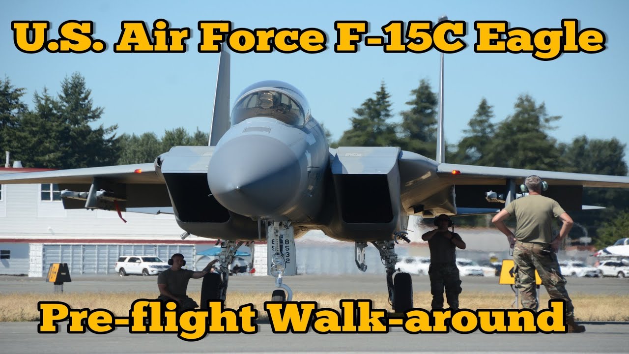 F-15C Eagle pre-flight walk around and start up | Go Bold - YouTube