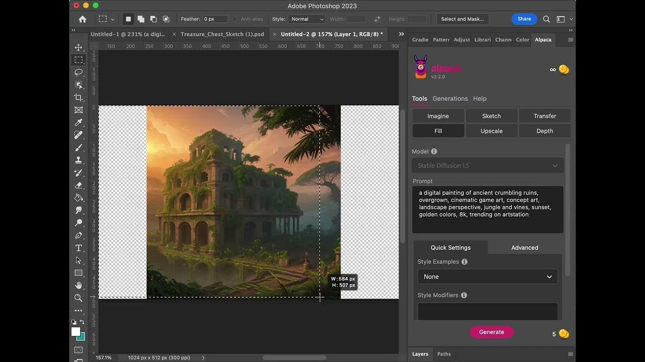 Alpaca Quickstart | Creating Backgrounds with Generative Fill - YouTube