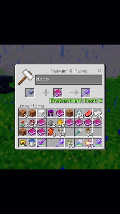 HOW To enchanted your mace to flying clutch in Minecraft. #shorts # ...