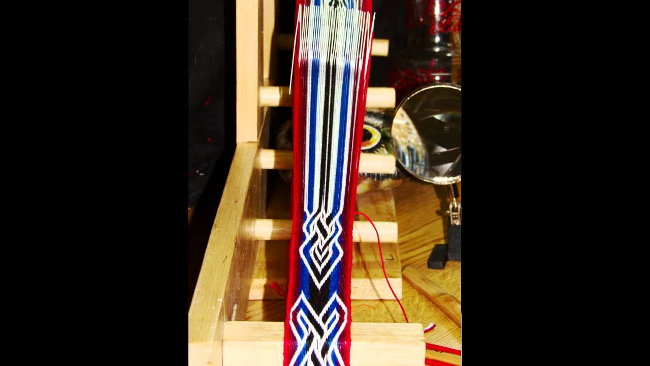 Anglo-saxon motifs in Cardweaving - YouTube