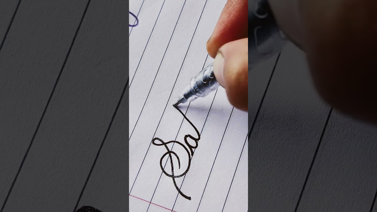 Indian Boy Name - Sahil - Cursive Handwriting - YouTube