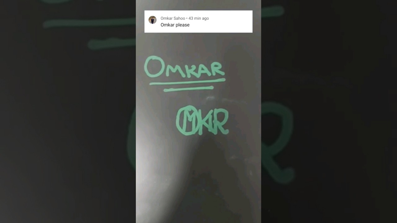 'Omkar' Name Logo Branding | Comment what to do next😉? | # ...