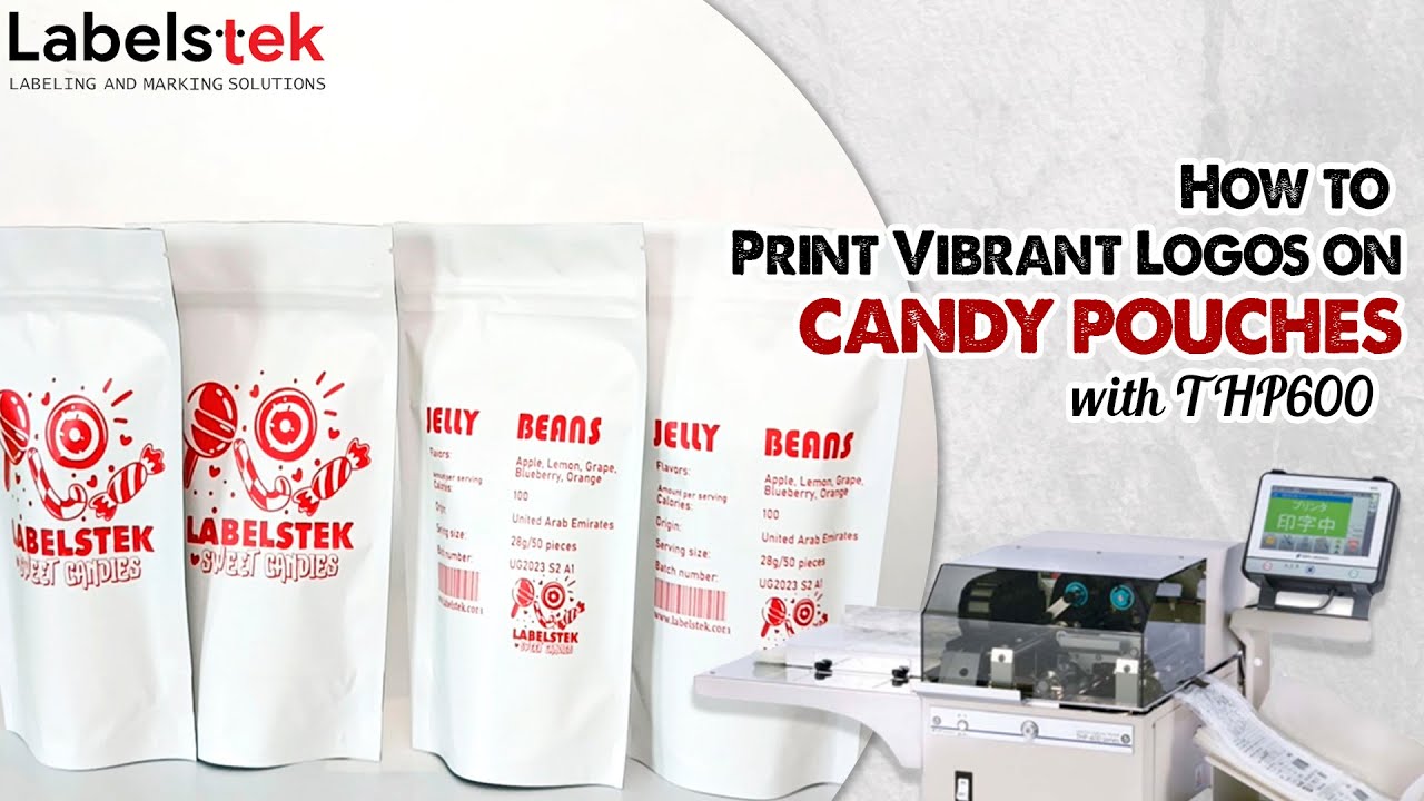 How to Print Vibrant Logos on Candy Pouches with THP600 - YouTube