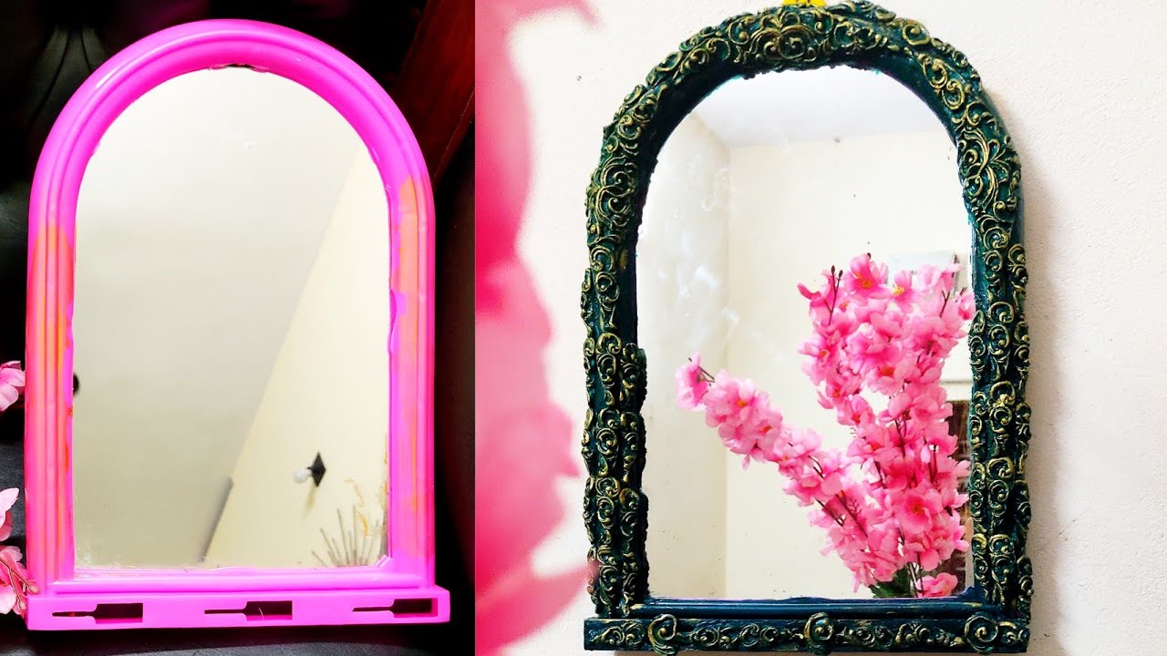 Beautiful mirror walldecor/Old mirror transformation/Expensive look ...