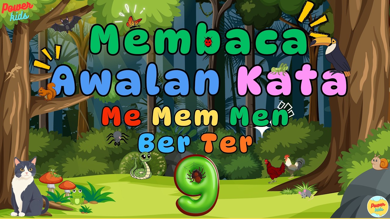 Belajar Membaca Tanpa Mengeja | Bagian 9 | Mambaca Awalan Kata | PAUD ...