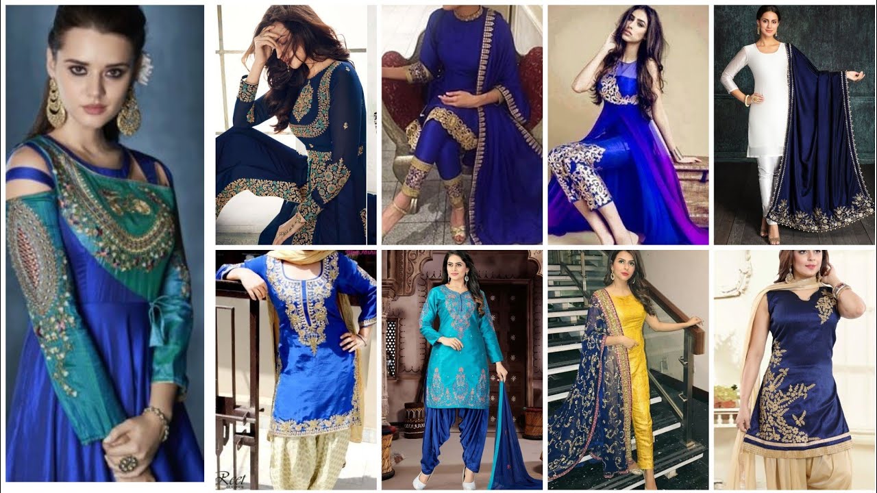 Diffrent #Blue colours combination ideas suits kurti dress ? Blue ...
