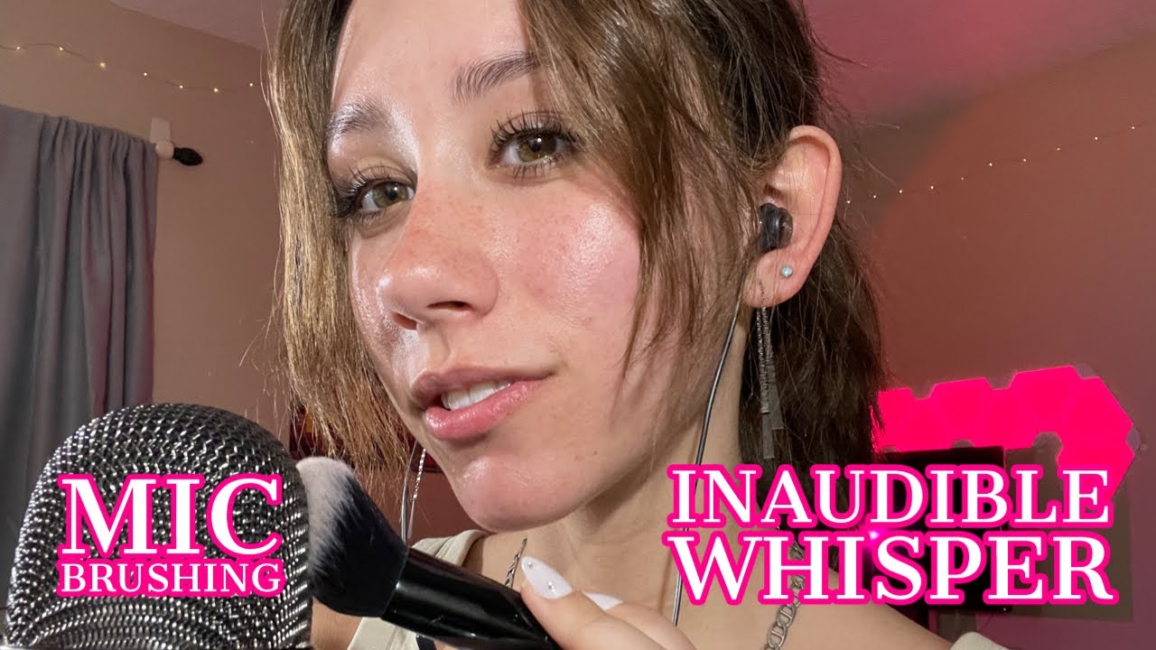 ASMR | inaudible whispering and mic brushing for sleep and relaxation - YouTube