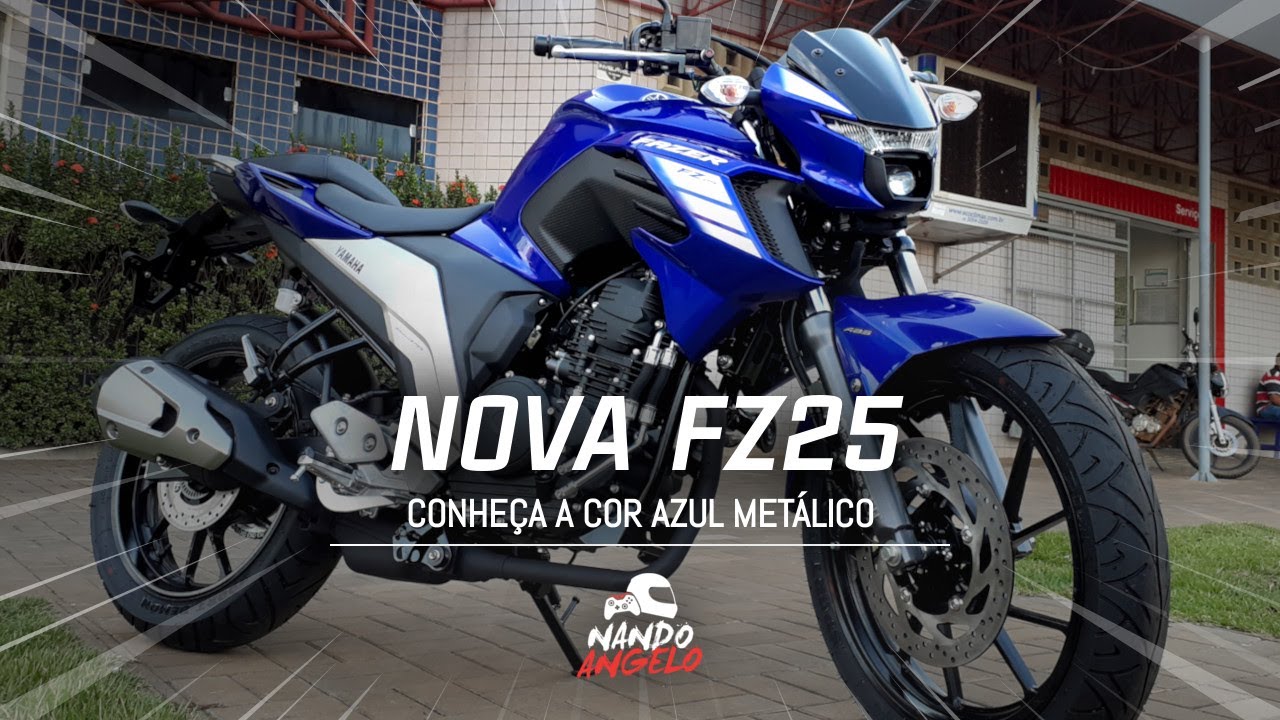 NOVA FAZER FZ25 ABS 2022 // A AZUL METÁLICO EM DETALHES 🔵 - YouTube