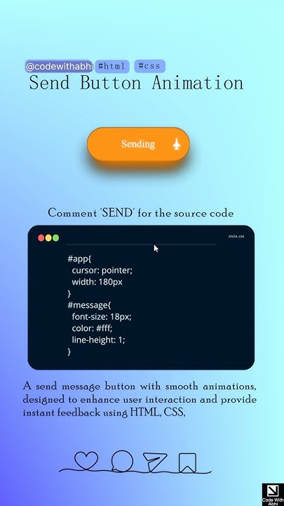 Send Buttan Animation in CSS #coding #css #shortvideo #shortsfeed #shorts #short #short #html5 ...