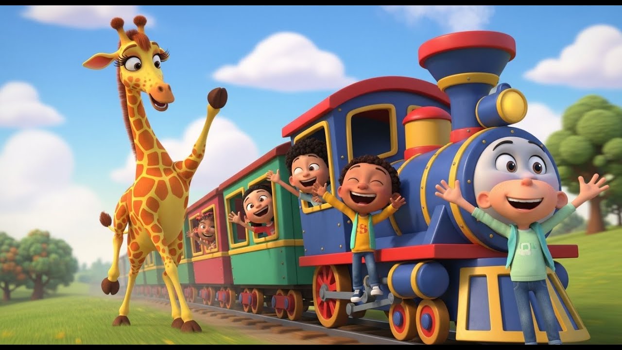 The Giraffe Who Rode a Train | Fun Nursery Rhyme Song for Kids - YouTube