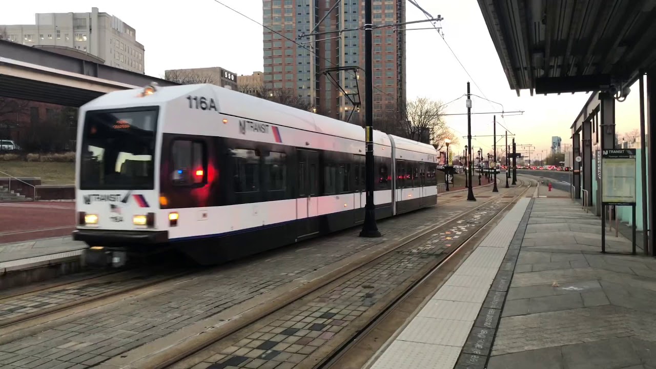 Full HD 60FPS: Three Trains on the Newark Light Rail 2/8/19 - YouTube