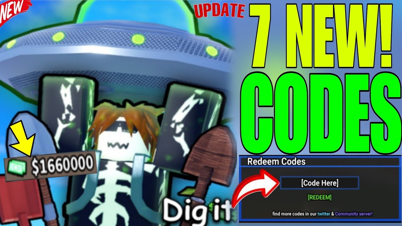 *NEW CODES* ALL WORKING CODES FOR DIG IT IN JANUARY 2025! ROBLOX DIG IT ...
