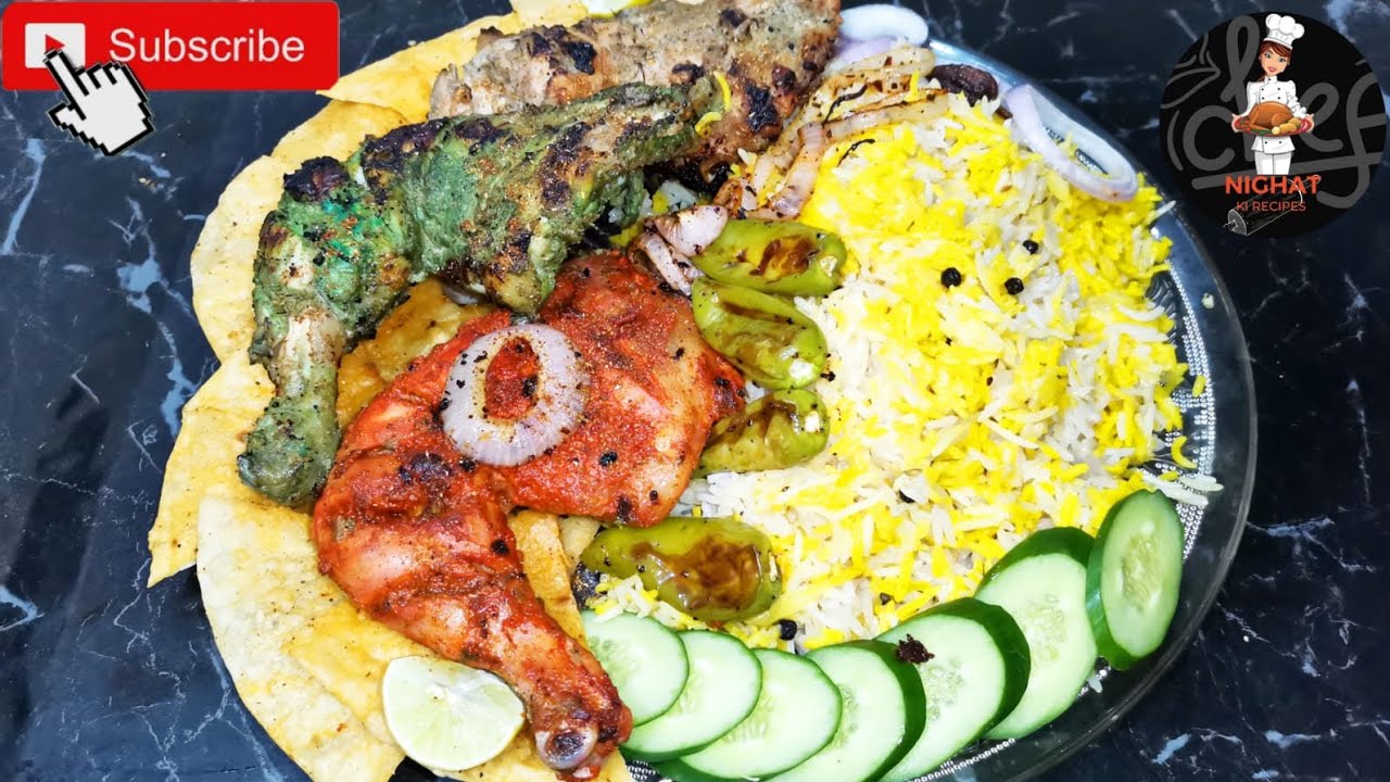 Delicious Chicken Tikka Platter With BBQ Recipe | Homemade Chicken ...