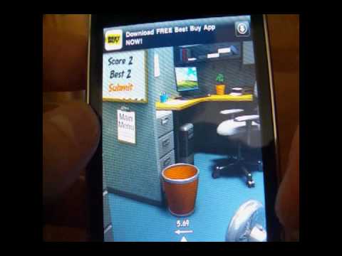 Paper Toss iPhone/iTouch gameplay review - YouTube